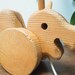 Vtg Wood Wobble Worm Pull Toy - Vintage Wiggly Worm - Wooden ...