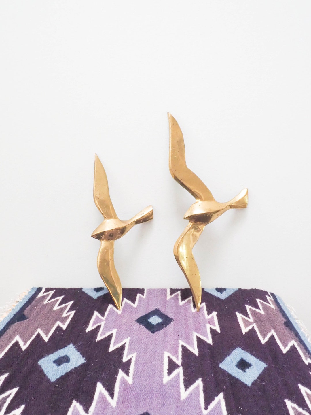 70s Brass Flying Seagulls Wall Hanging Pair Set of 2 Vtg Brass Birds ...