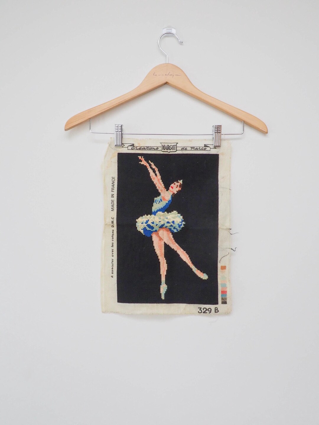 Vtg Finished Ballerina Needlepoint - Vintage Unframed Margot Ballet ...