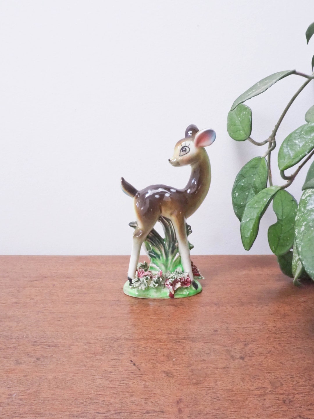 Ceramic Fawn Figurine - Vintage Cute Bambi Deer Figurine ...