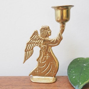 Brass Angel Candle Holder Vintage Brass Angel Figurine - Etsy