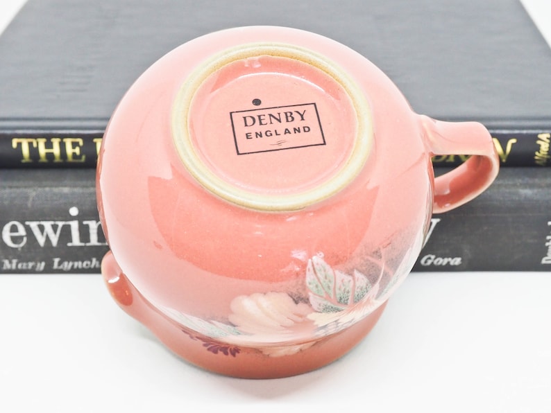 Vintage Denby Damask Creamer: Pink Floral Ceramic, Made in England - Etsy