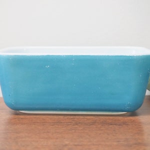 Turquoise Blue Pyrex Refrigerator Dish - 502 - Pyrex Leftover Dish ...