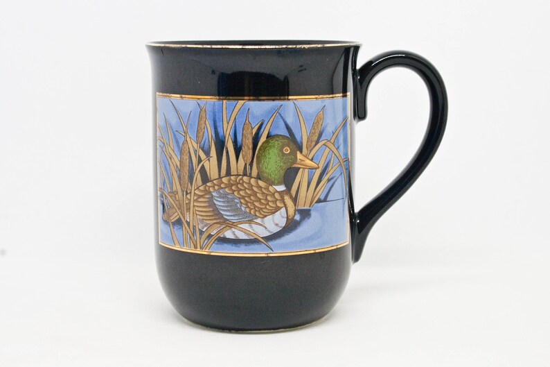 Black Otagiri Duck Mug Mallard Duck Mug 70s Wild Bird Mug | Etsy