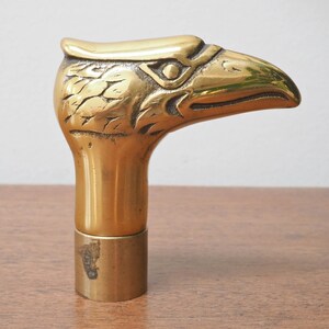 Vtg Brass Eagle Head Walking Cane Handle - Vintage Brass Bird Cane ...