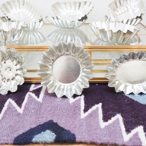 Vtg Tart Molds Set of 11 Various Shapes Metal Tart Molds Swedish ...