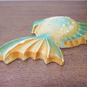 Green Tinted Blue Chalkware Fish - Vintage Chalkware Fish Wall Decor ...