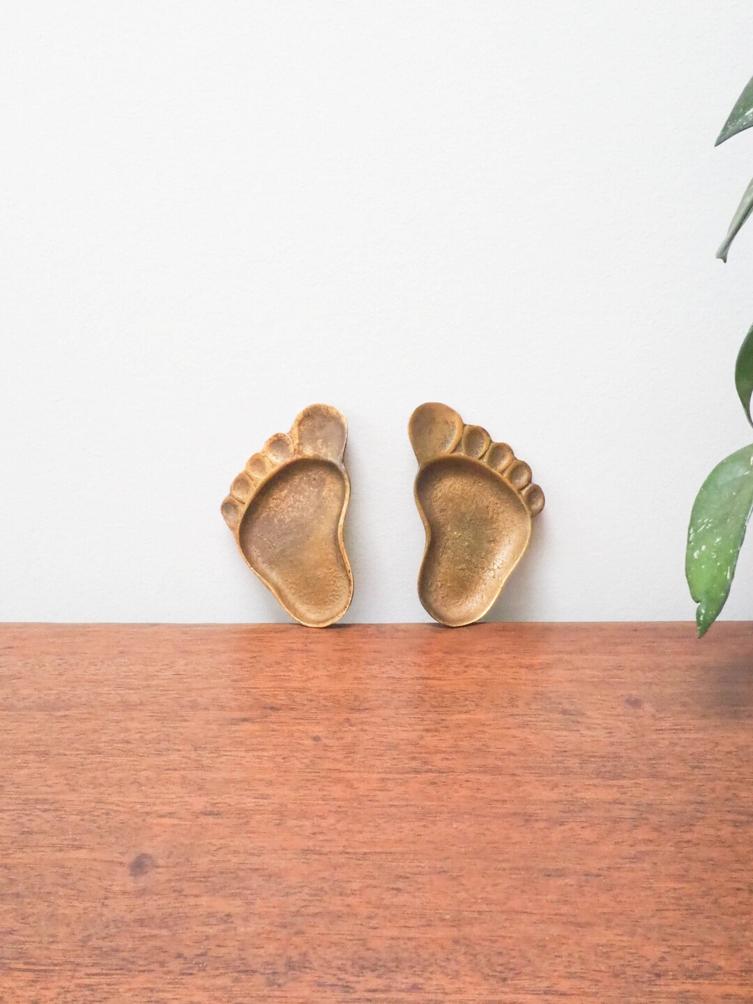 Vtg Brass Foot Pair - Brass Feet Dish - Vintage Brass Dish - Brass ...