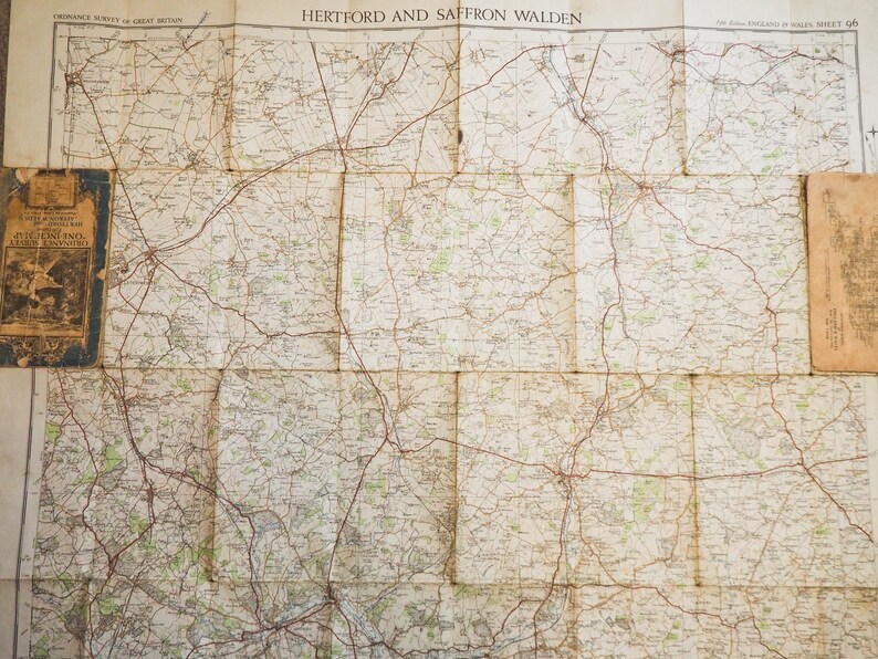 Ordnance Survey one Inch Map Pair London and - Etsy