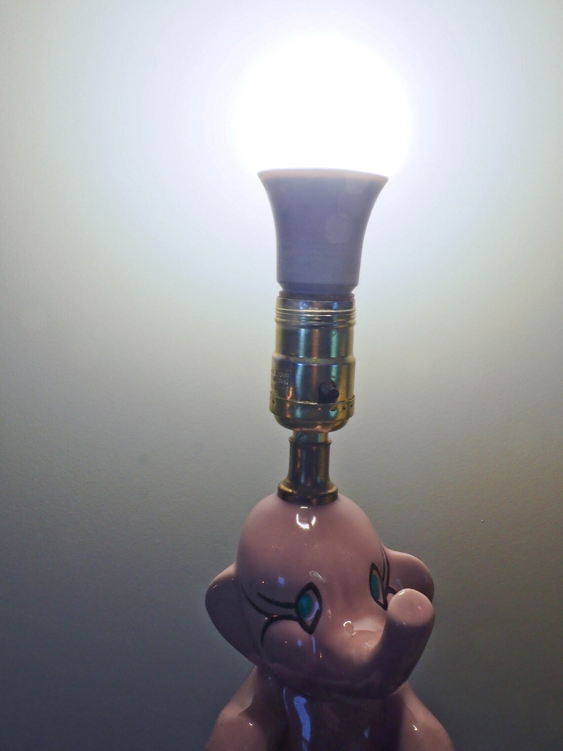 Pink Elephant Lamp Baby Elephant Table Light No Shade | Etsy