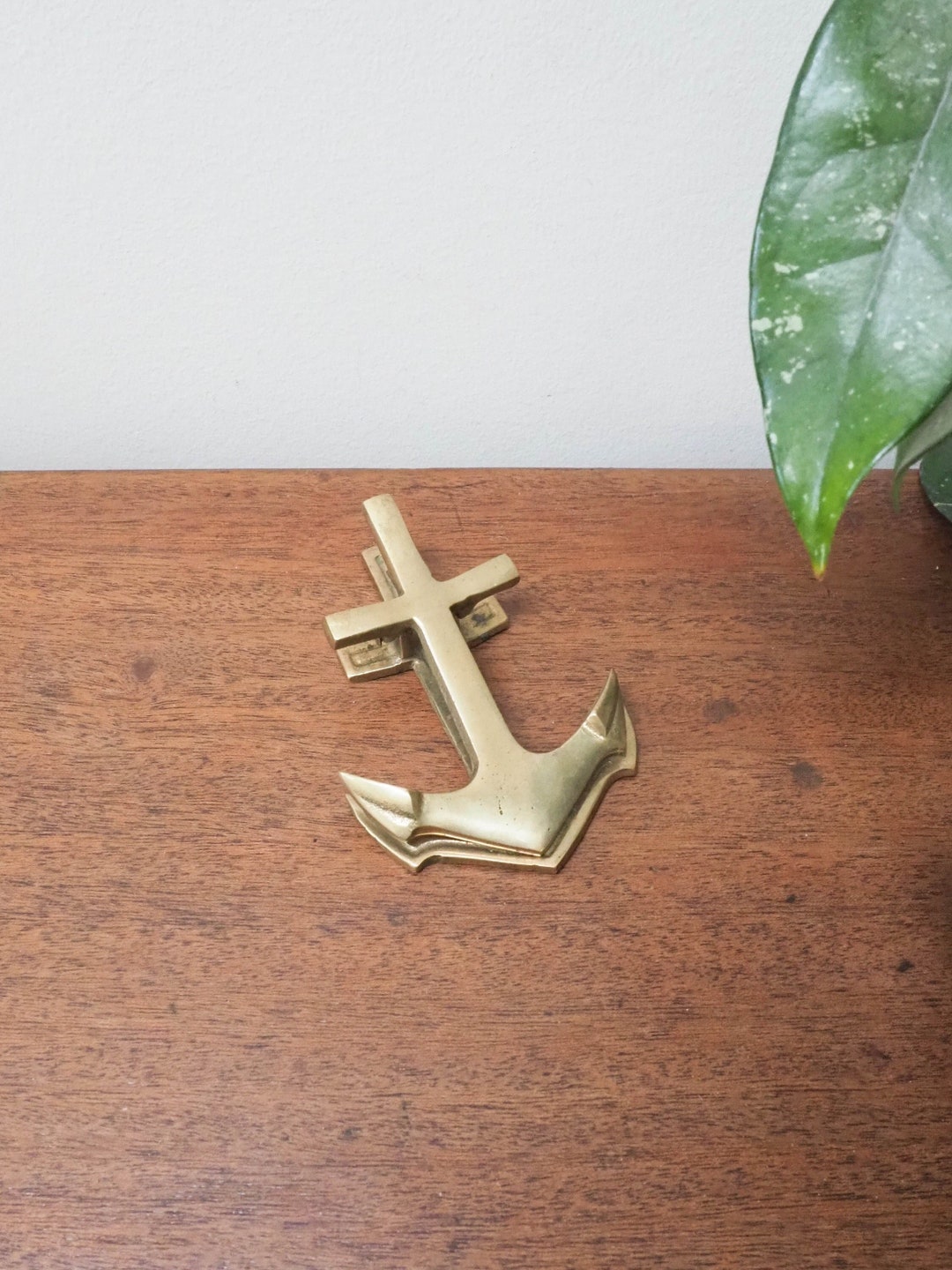 70s Brass Anchor Clip - Vintage Brass Paper Clip - 60s Beach House ...