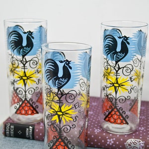 Farmhouse Collins Glasses Set of 3 Vtg Collins Glassware Tumblers Water ...