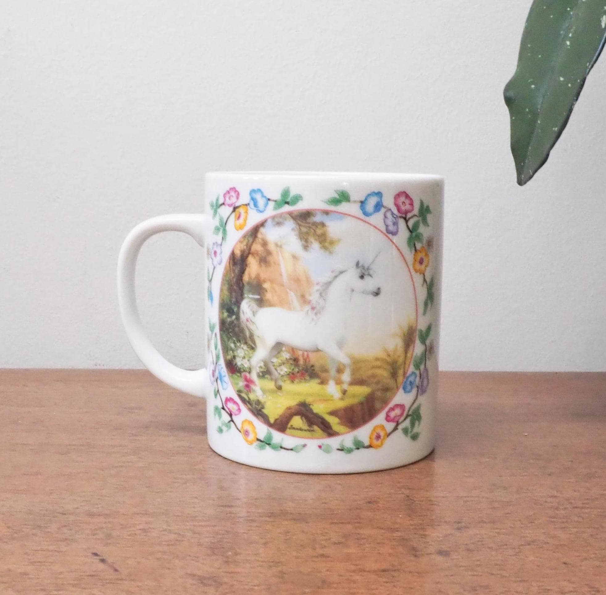 Vtg Ruth Sanderson Unicorn Mug - Tropical Paradise of the Unicorn ...
