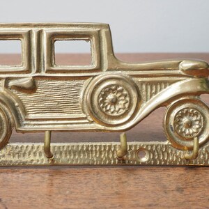 Brass Car Key Hook - Vintage Old Car Key Holder - 4 Hooks - 80s Brass ...