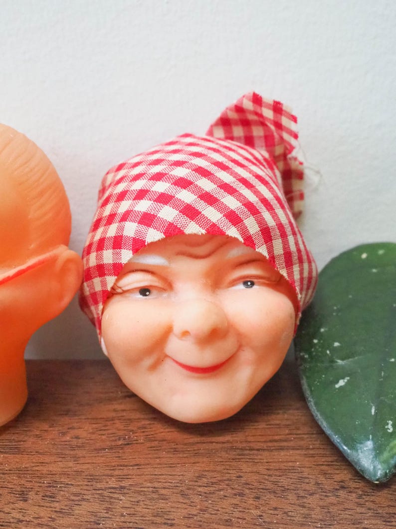 Vtg Plastic Old Woman/mrs Claus Head - Set of 5 - Craft Supply ...
