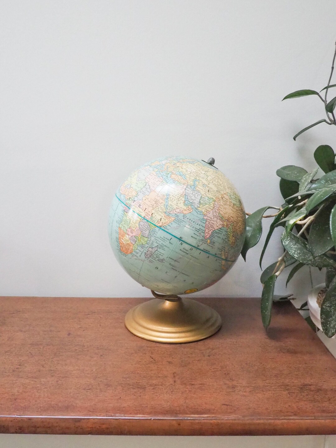 Vtg 9 Inch Terrestrial Globe - Geo F. Cram Co - 60s World Globe - MCM ...