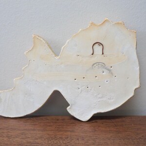 Green Tinted Blue Chalkware Fish - Vintage Chalkware Fish Wall Decor ...