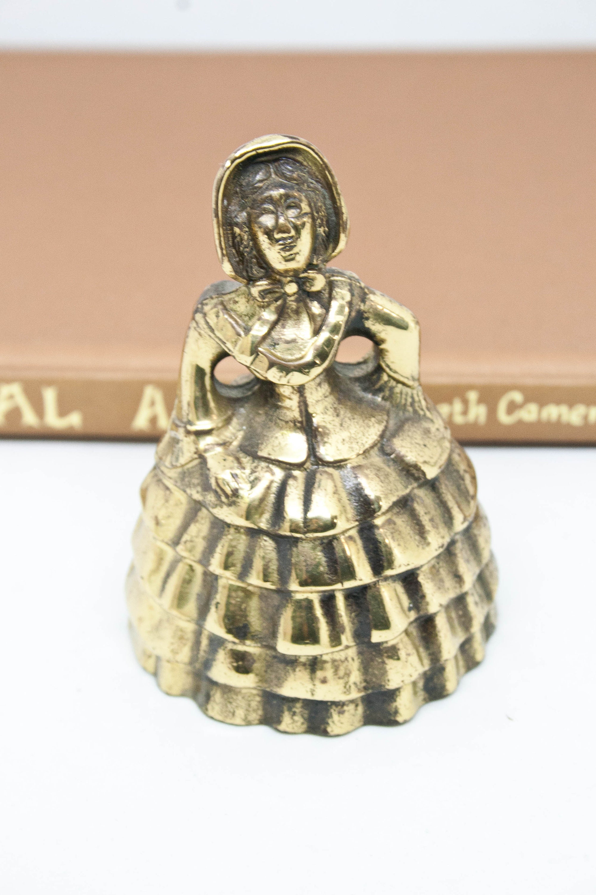Brass Lady Bell Vtg Brass Bonnet Lady Bell Antique Brass | Etsy