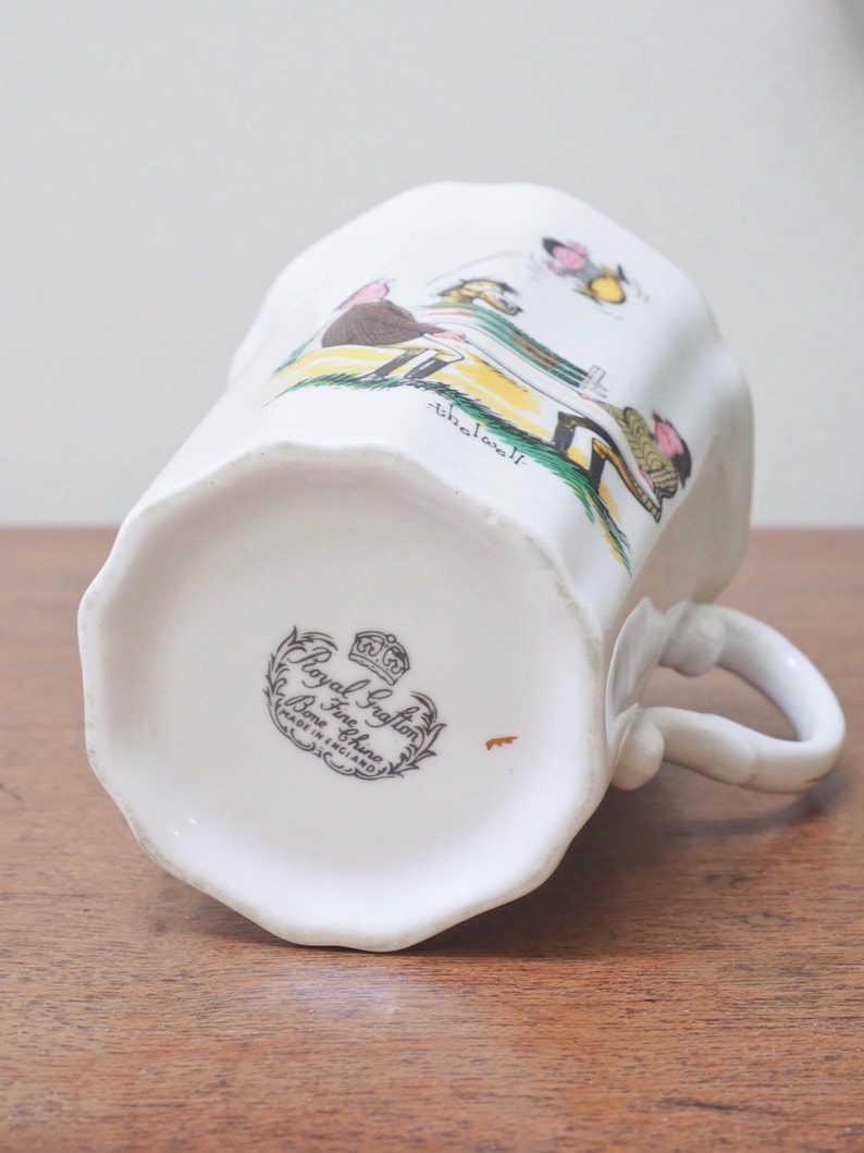 Vtg Thelwell Cartoon Coffee Mug - Gold Rim Mug - Vintage Equestrian Mug ...