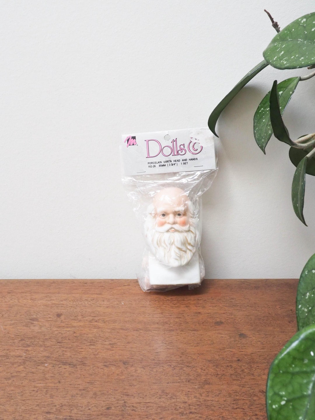 Vtg Porcelain Santa Head and Arms - 3.75" Dolls Ceramic Santa Head ...