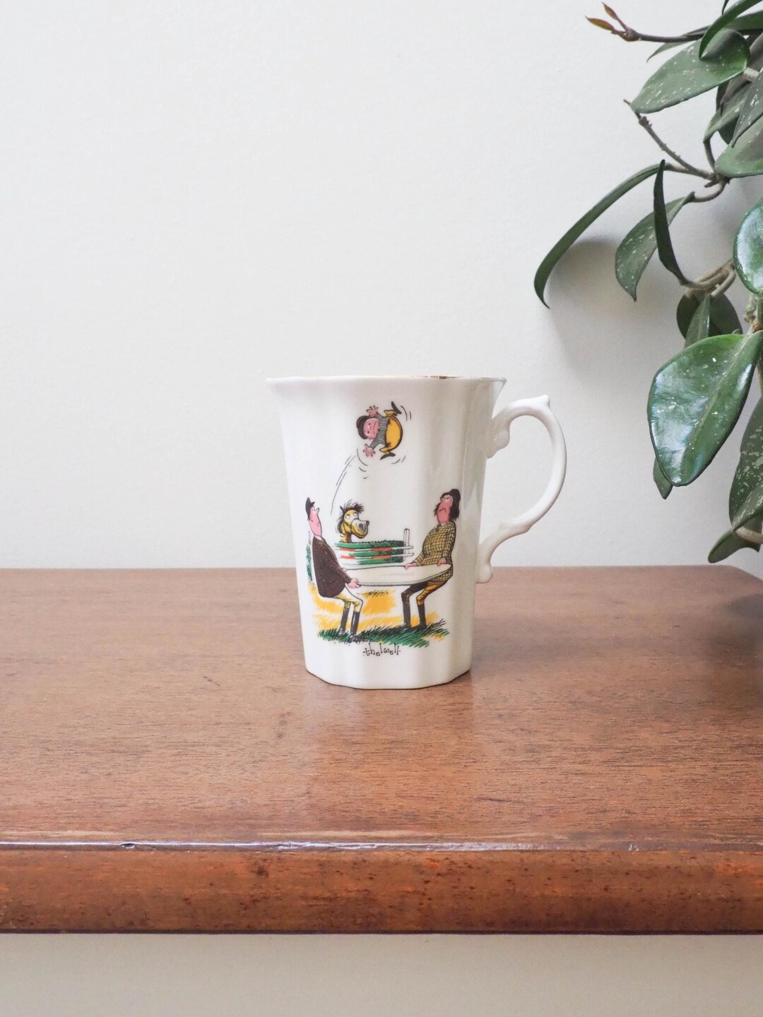 Vtg Thelwell Cartoon Coffee Mug - Gold Rim Mug - Vintage Equestrian Mug ...
