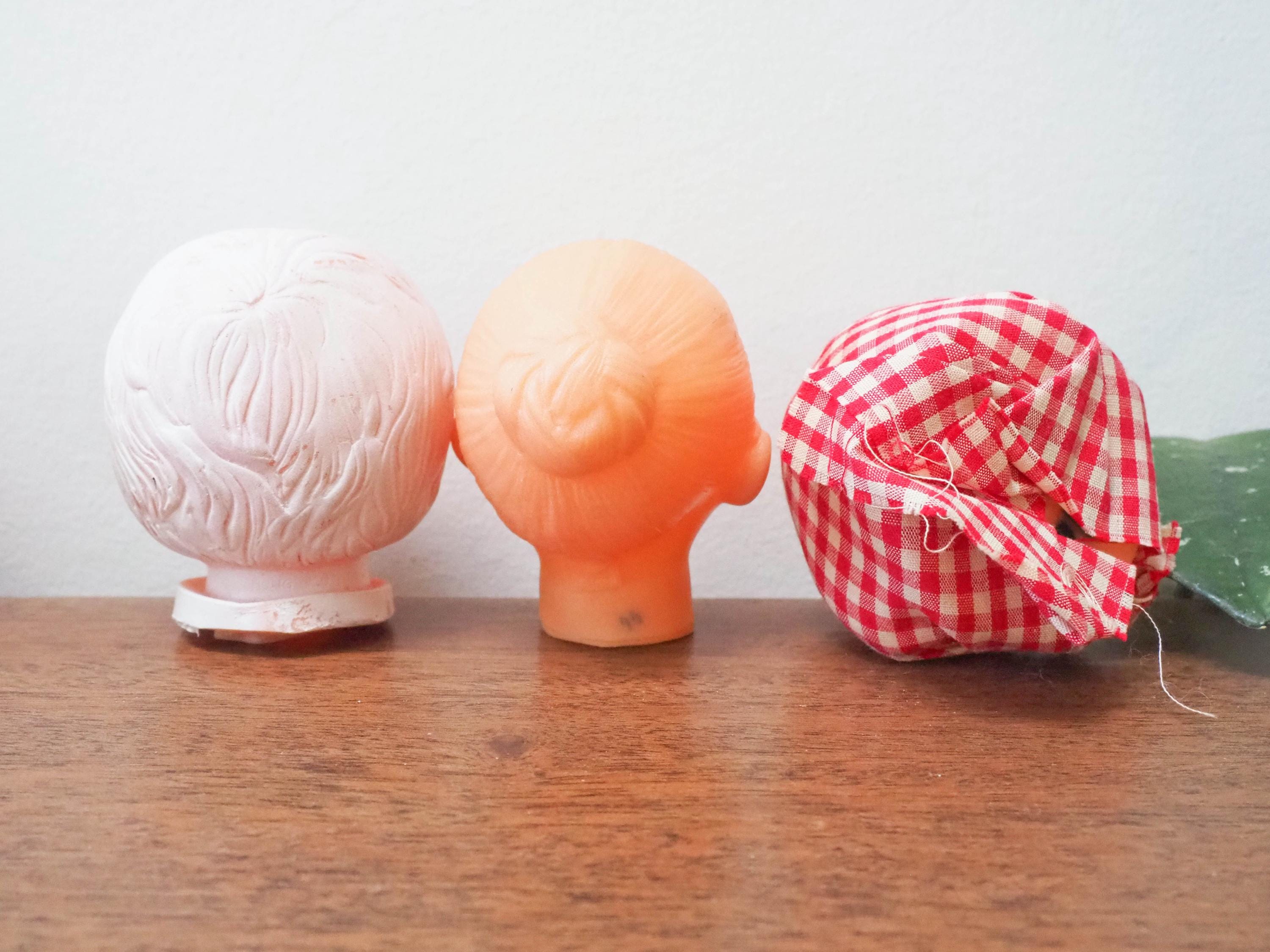 Vtg Plastic Old Woman/mrs Claus Head - Set of 5 - Craft Supply ...