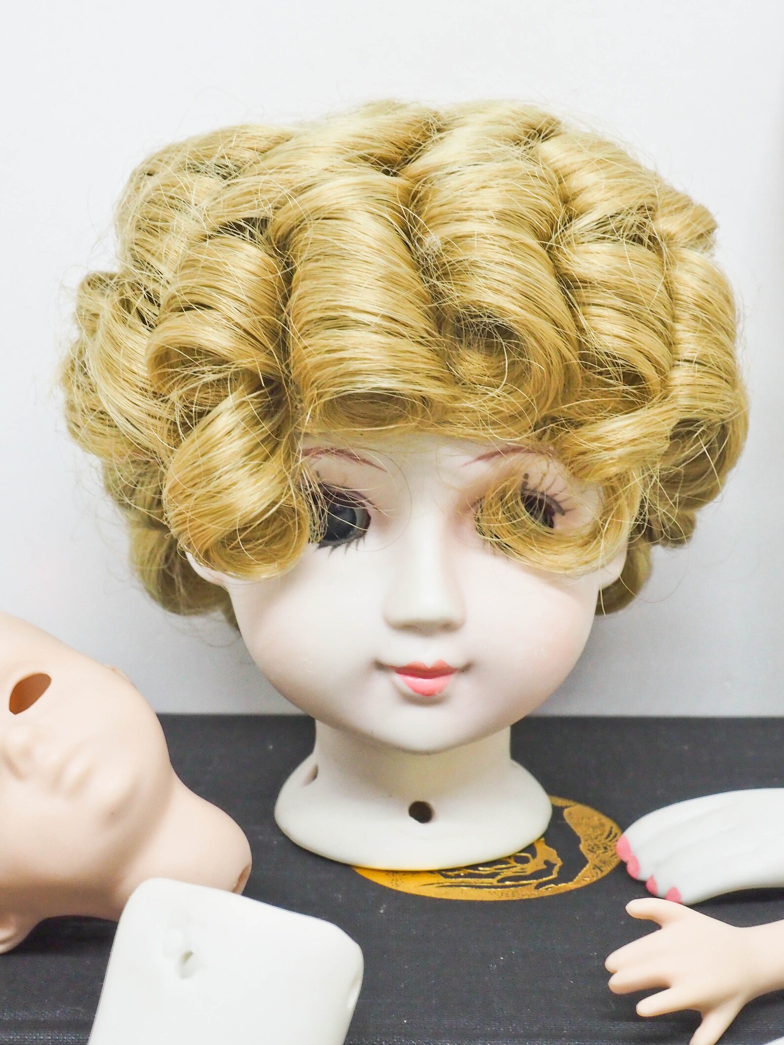 Porcelain Doll Parts Blonde Ringlet Hair Blue Eyes Ceramic - Etsy Canada