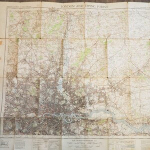 Ordnance Survey "one Inch" Map Pair - London and Epping Forest Hertford ...