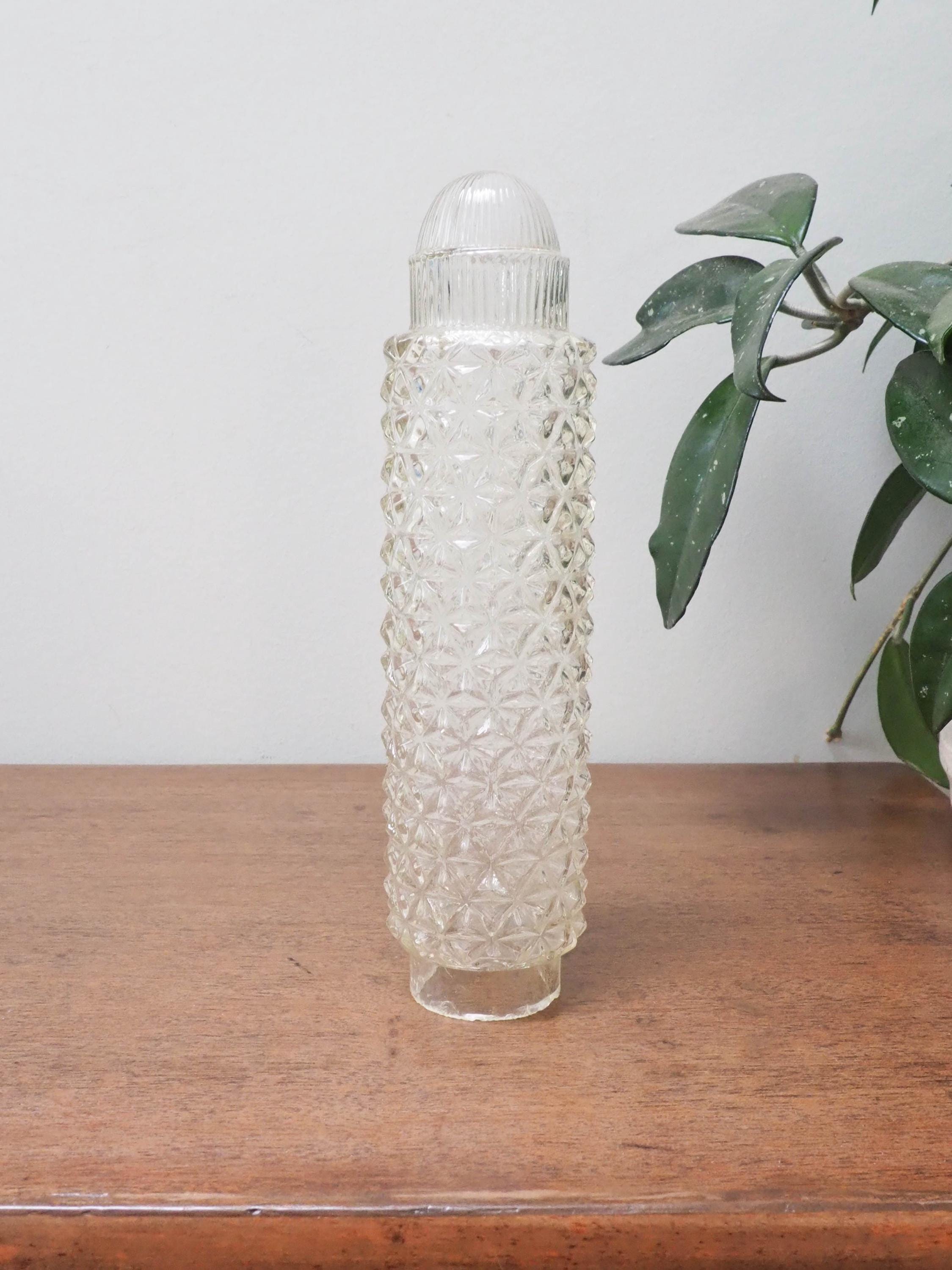 Vtg Clear Glass Torpedo Column Light Cover - Clear Bullet Glass Light ...