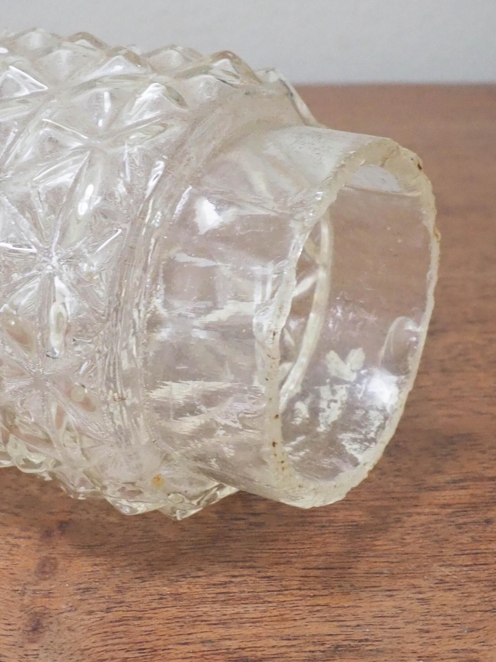 Vtg Clear Glass Torpedo Column Light Cover - Clear Bullet Glass Light ...