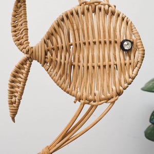 Vtg Flat Wicker Fish Wall Decor Set of 3 - Rattan Fish Trio - Wicker ...
