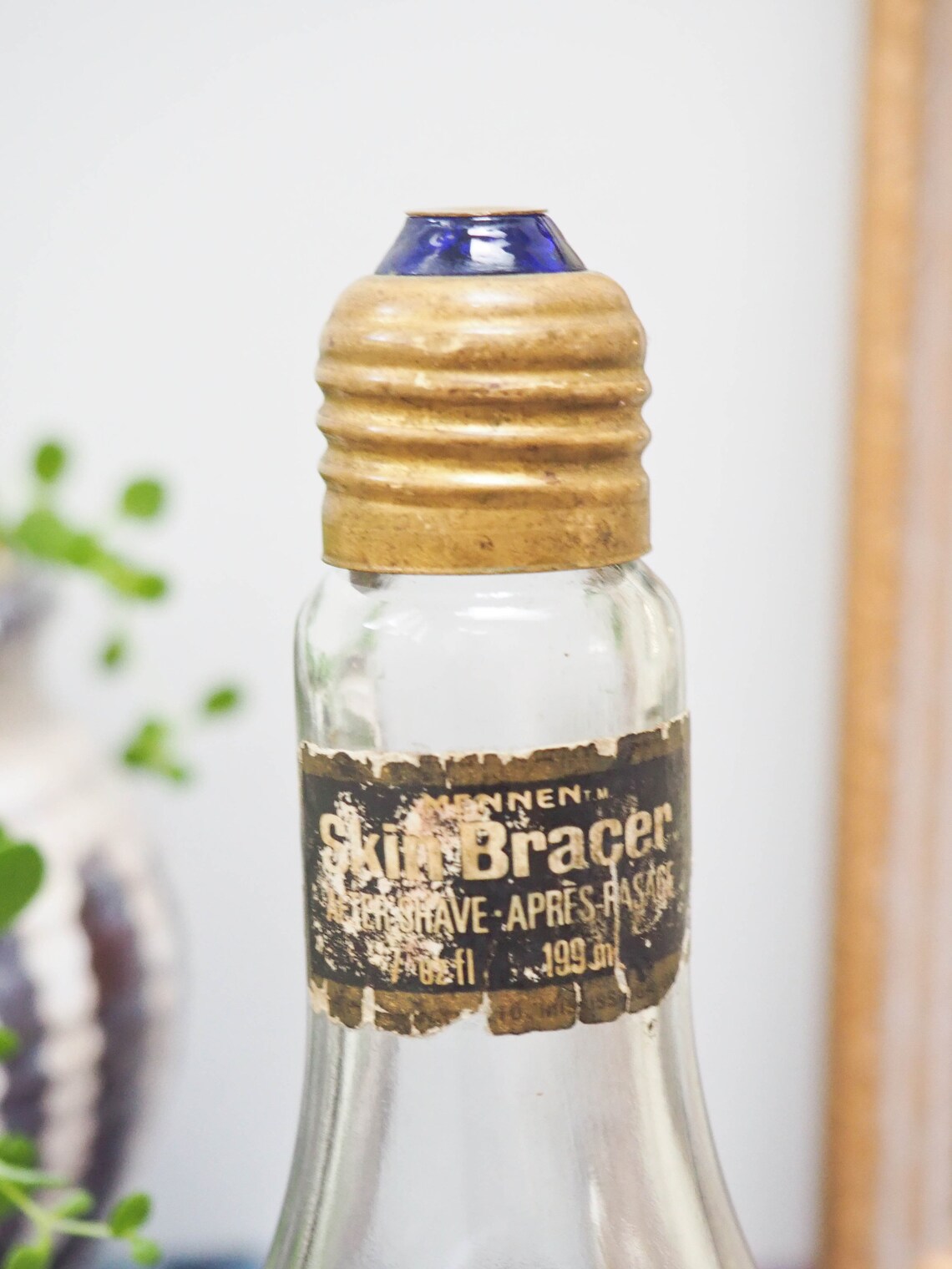 Vtg Clear Glass Skin Bracer After Shave Bottle Mennen - Etsy