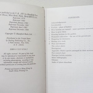 Fuchsias in Colour - Brian & Valerie Proudley - Pocket Reference - 1984 - Vintage House Plant ...