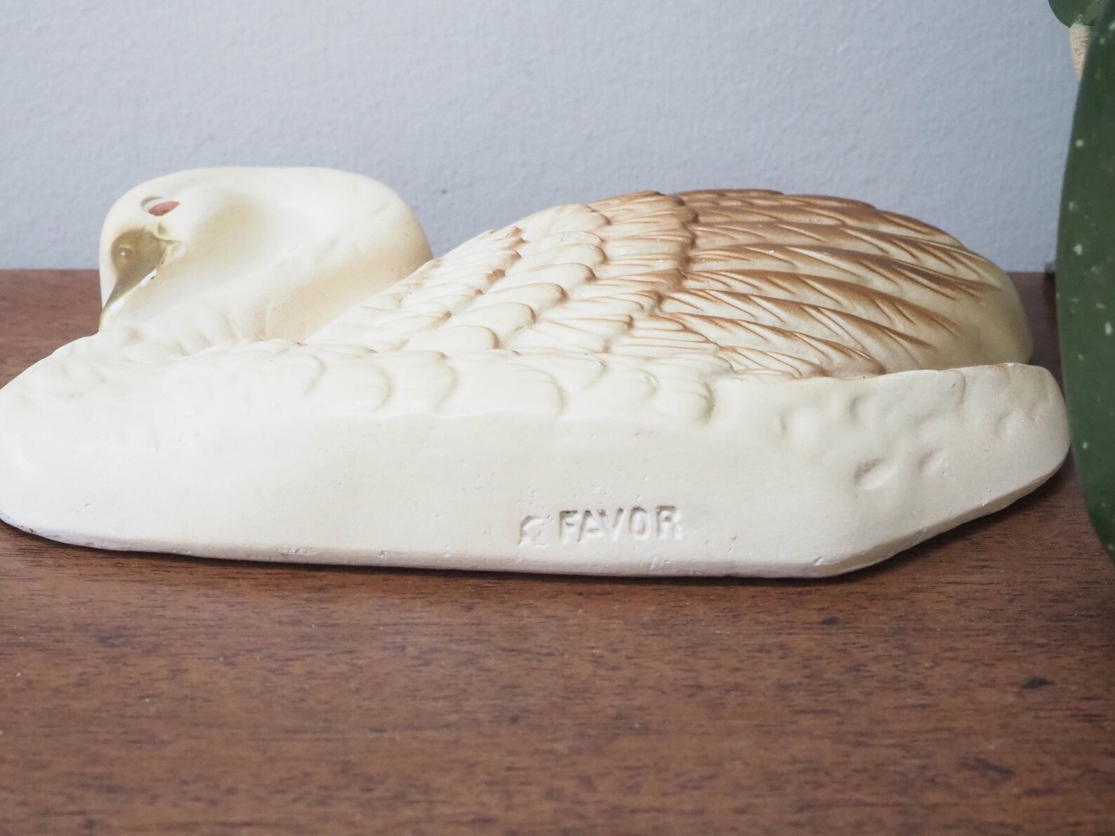 Vtg Swan Chalkware Wall Plaque - Vintage Beige Bird Wall Decor ...