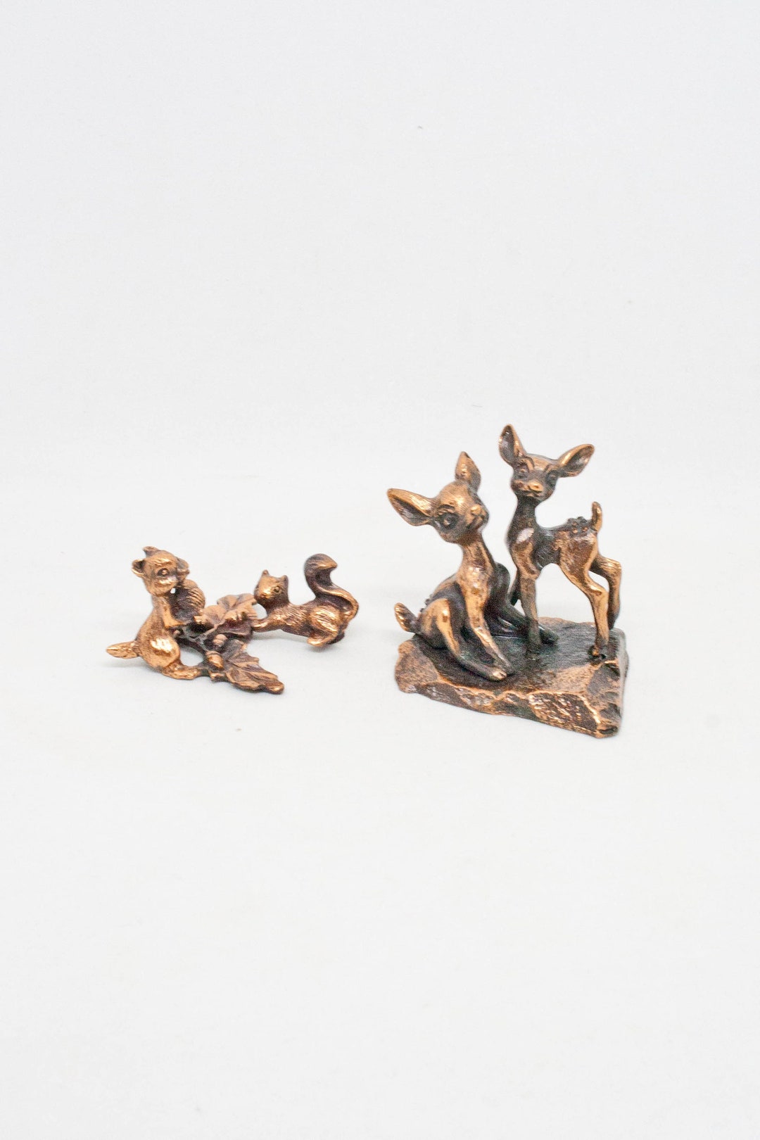Miniature Deer + Chipmunk Figurines - Pewter Woodland Miniatures ...