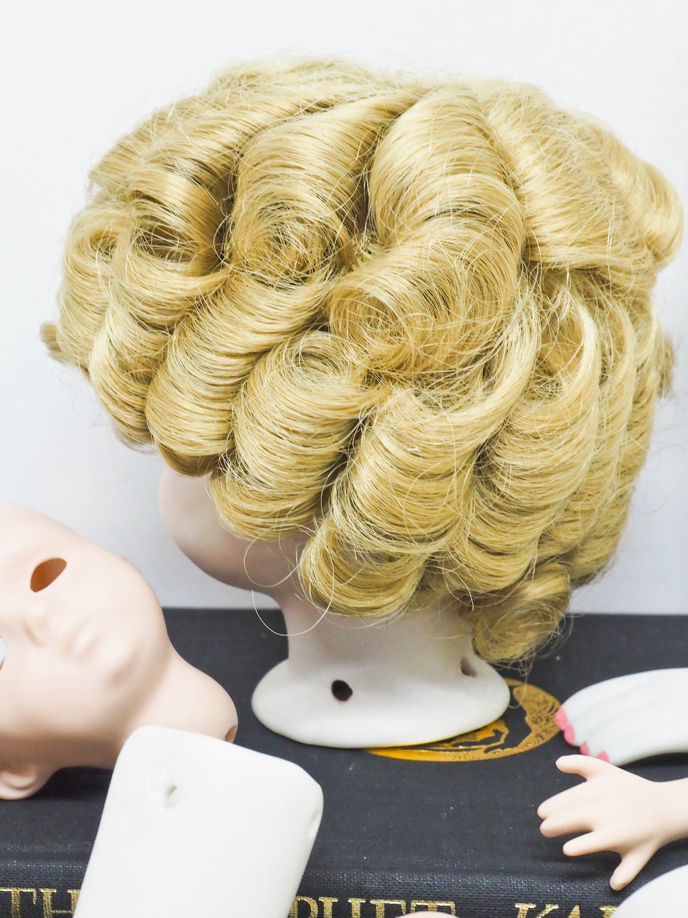 Porcelain Doll Parts Blonde Ringlet Hair Blue Eyes Ceramic | Etsy Canada