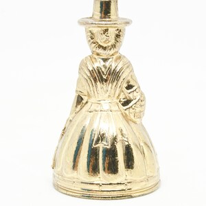 Brass Lady Bell Vtg Brass Bell Antique Brass Figurine Made in England ...