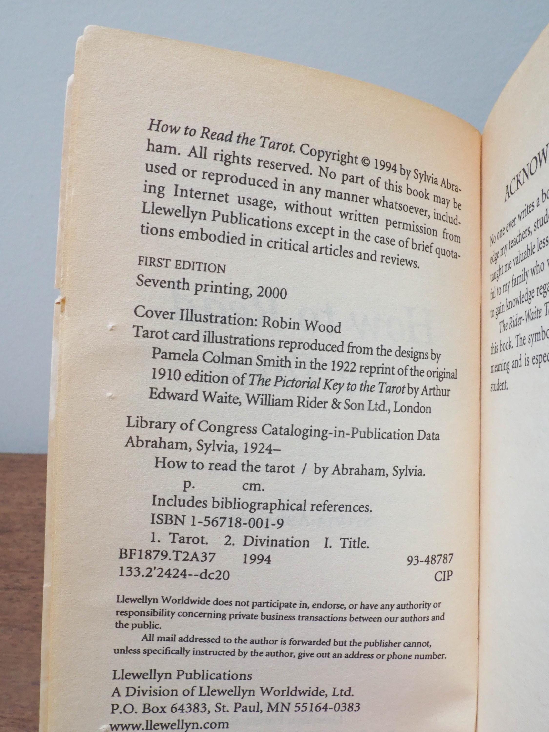 How to Read the Tarot - Sylvia Abraham - 2000 - the Key Word System ...