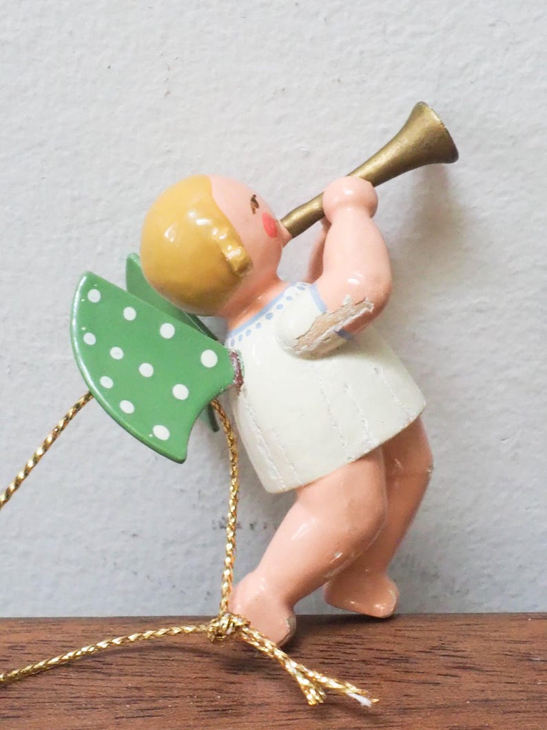 Vtg Wendt & Kühn Flying Angel Ornament Pair - Vintage Christmas - Set ...