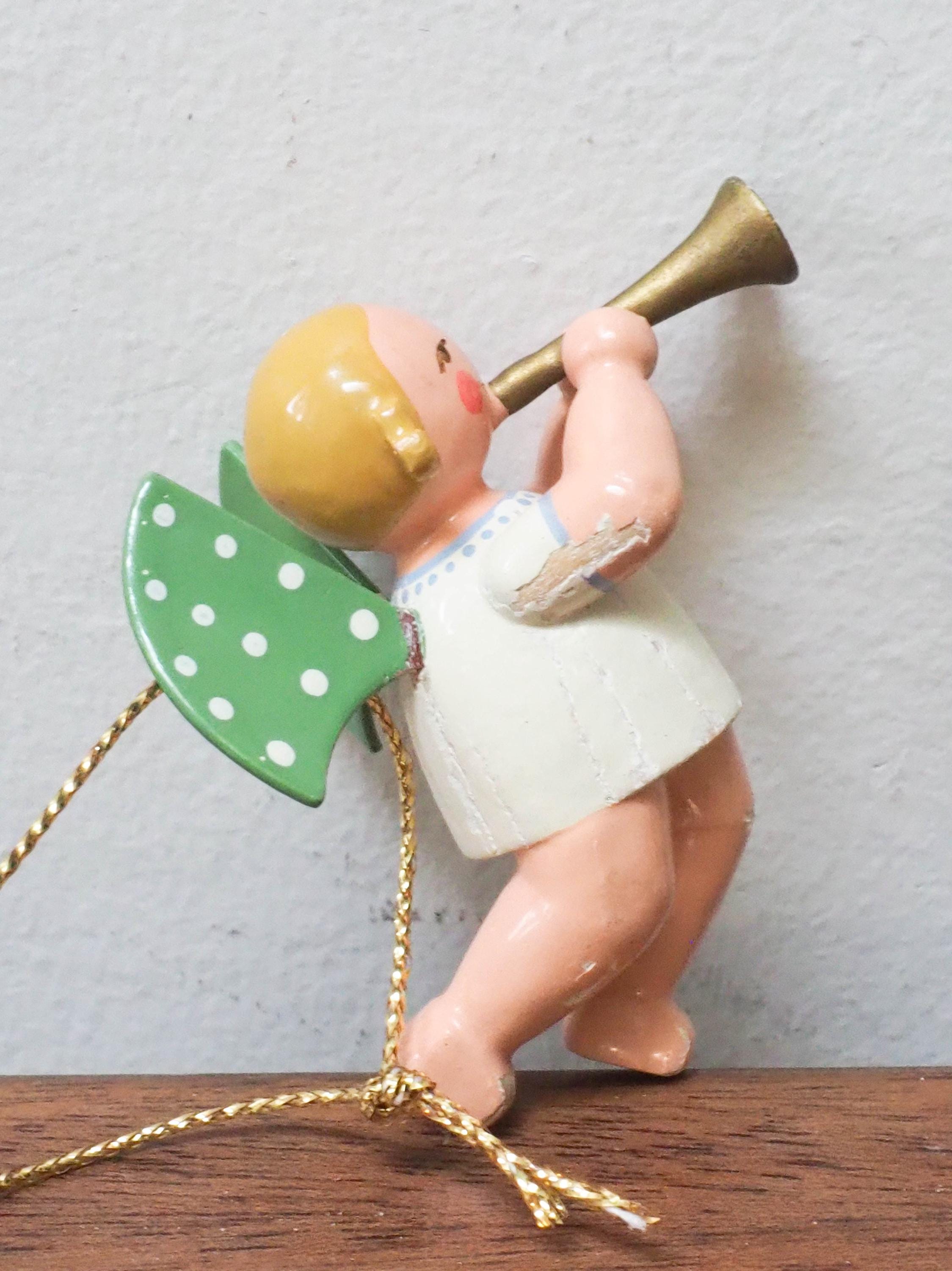 Vtg Wendt & Kühn Flying Angel Ornament Pair - Vintage Christmas - Set ...