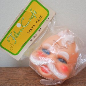 Vtg Rubber Santa Face - Set of 4 Old Man Face - Craft Supply - Vintage ...