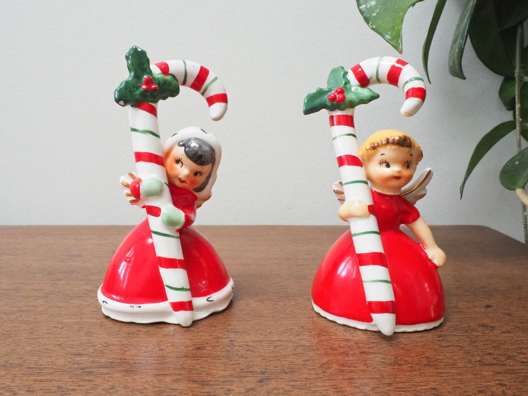 Vtg Napco Christmas Candy Cane Angel Bell Your Choice Vintage Napco ...