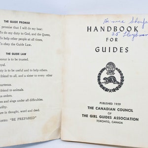 Handbook for Guides and Brown's Girl Guide Diary 1936 and 1959 Vtg Girl ...