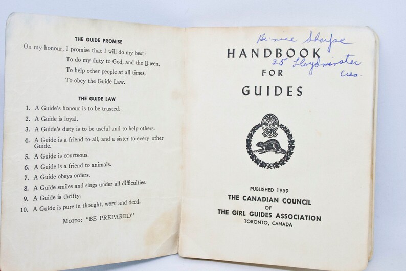 Handbook for Guides and Brown's Girl Guide Diary 1936 - Etsy