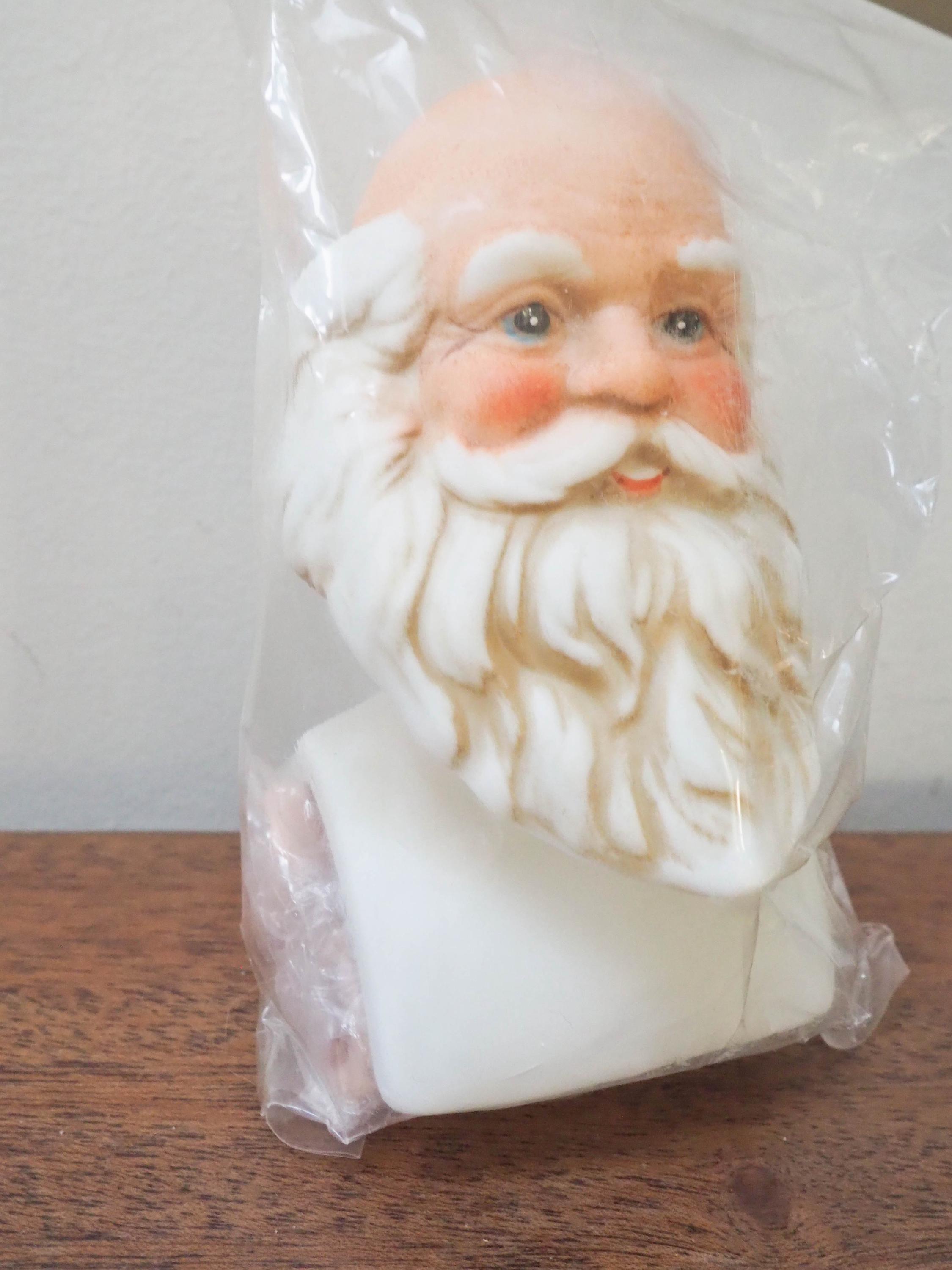 Vtg Porcelain Santa Head and Arms - 3.75" Dolls Ceramic Santa Head ...