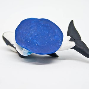 Killer Whale Polymer Clay Figurine Orca Whale 90s FIMO Creation Beach ...