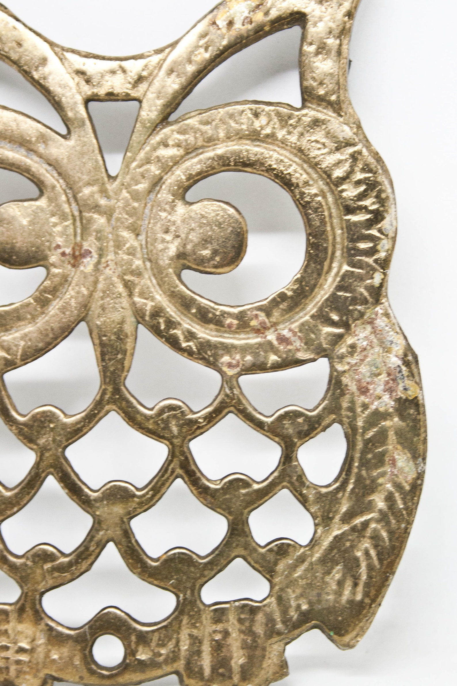 Brass Owl Trivet Pair Vtg Brass Raised Hot Plates Vintage | Etsy