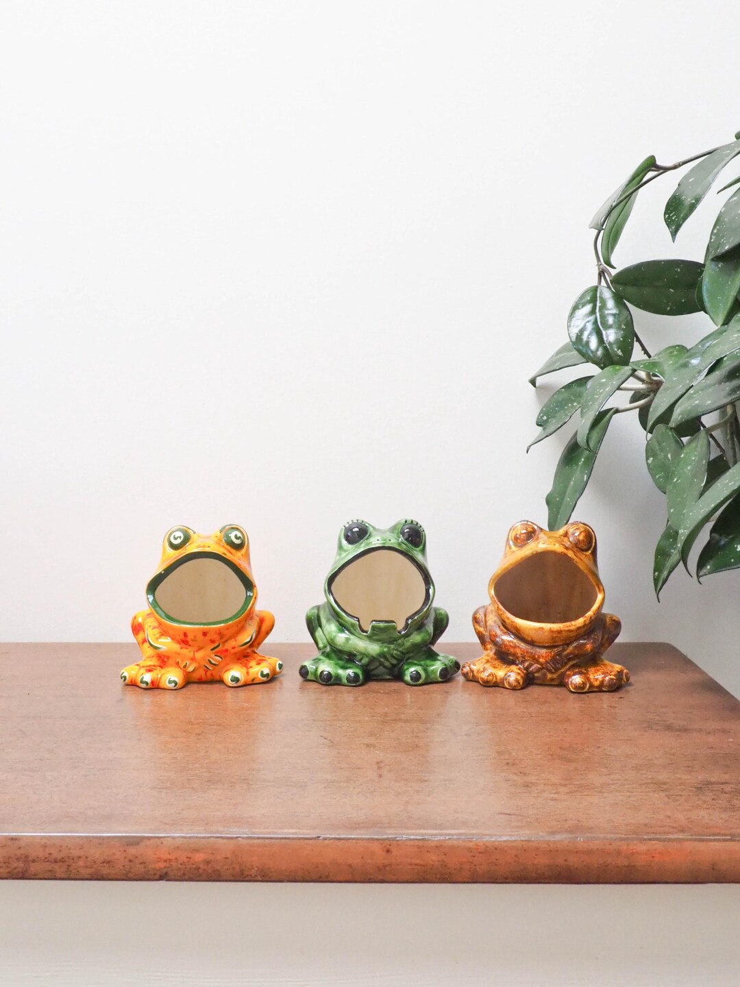 Vtg Ceramic Kitchen Frog - YOUR CHOICE - 70s Frog Sink Scrubby Holder ...
