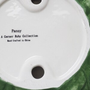 Vtg Pansy and Bunny Candy Bowl - Vintage Corner Ruby Collection Easter ...