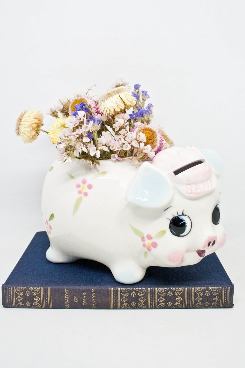 Vtg Ruben Pig Planter and Piggy Bank 60s 70s Pig Bank Plant - Etsy Canada